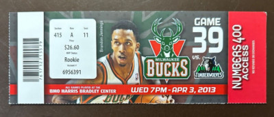 Milwaukee Bucks 4/3/2013 NBA ticket stub vs Minnesota Timberwolves | eBay