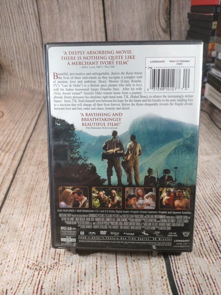 Before the Rains DVD THE MOVIE Linus Roache, Rahul Bose, Nandita Das ...