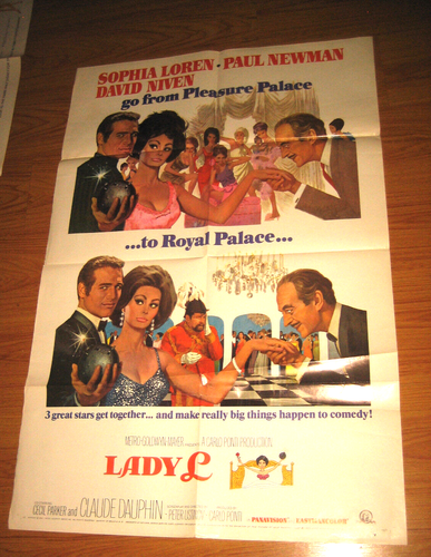 Lady L, Original 1sh Movie Poster sexy Sophia Loren, Paul Newman ...