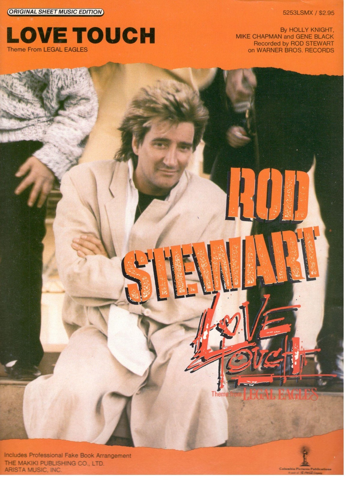 ROD STEWART "LOVE TOUCH" SHEET MUSIC-LEGAL EAGLES-PIANO/VOCAL/CHORDS-1986-NEW!! | eBay