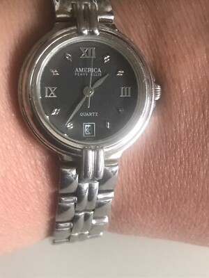 LADIES WATCH AMERICA PERRY ELLIS) BRAND Silver Tone Bracelet Fits 7 ...