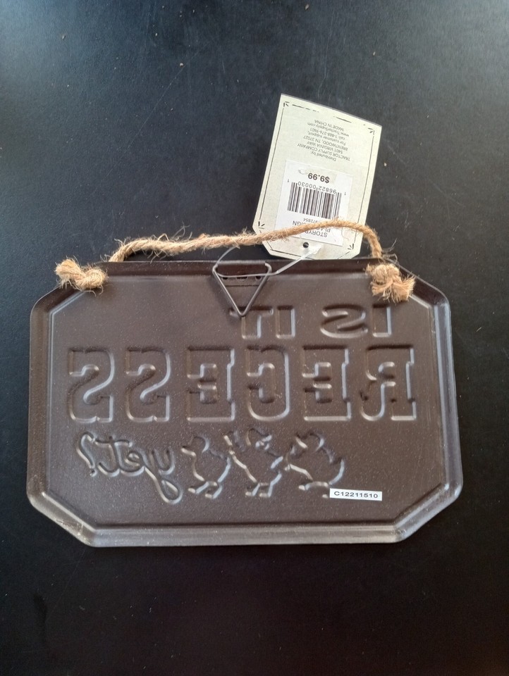 Red Shed Metal Sign "Is it Recess Yet?" New with Tags 8 1/4" x 5 1/2 ...