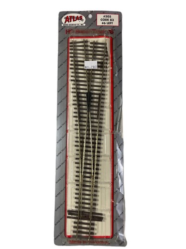 Atlas HO Scale Code 83 #6 Left-Hand Super Turnout/Switch Model Train ...