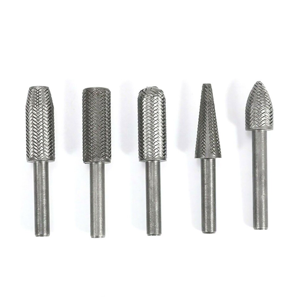 5pcs Metal Cutter Drill Bits Rotary Bits Rasp For Steel Grinding ...