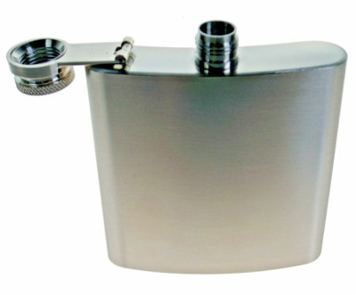 6 oz Stainless Steel Hip Flask – Metal Alcohol Bottle Gift for Party or ...