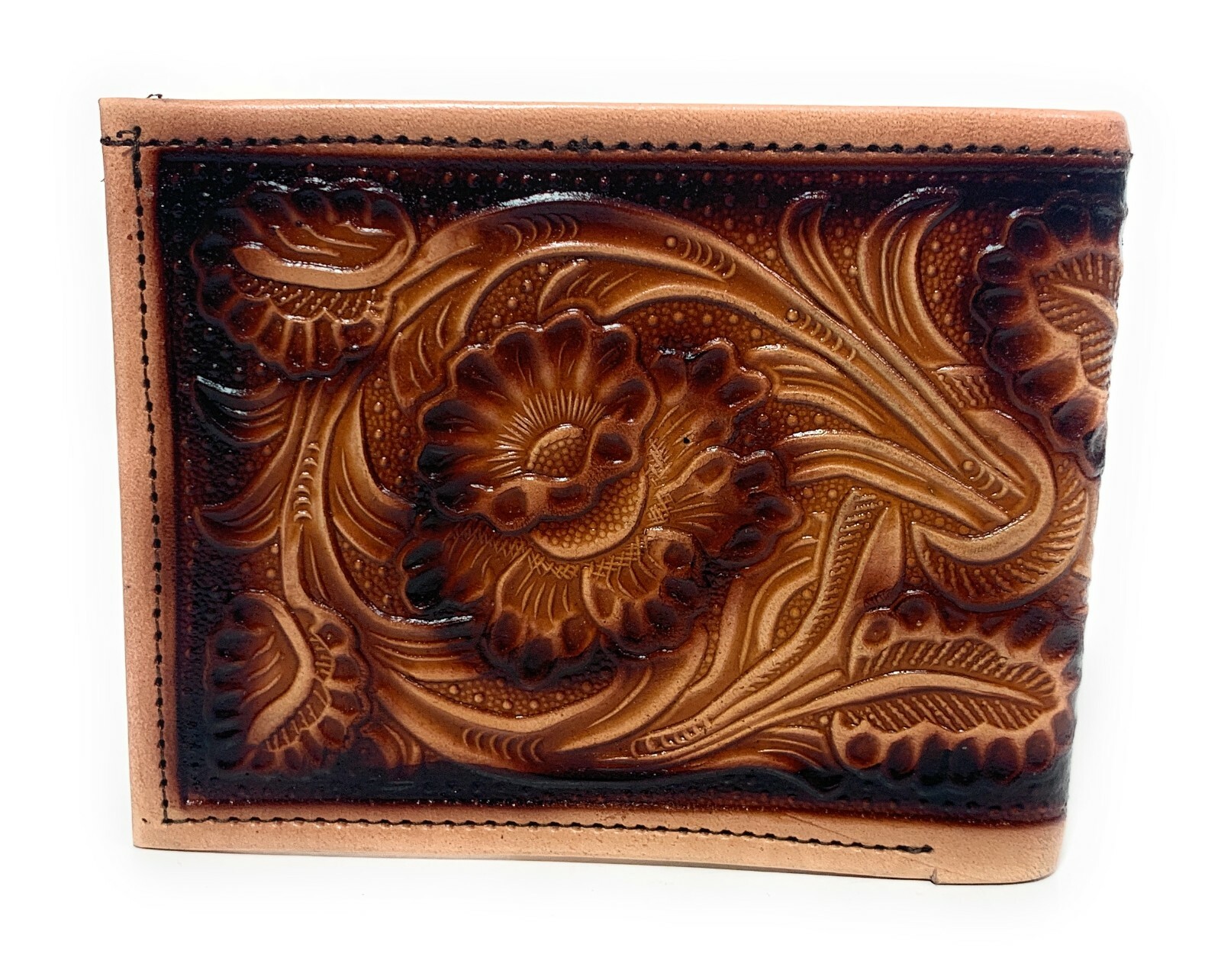 Men's Western Wallet Genuine Leather Hand Crafted Bifold Cowboy Rodeo ...
