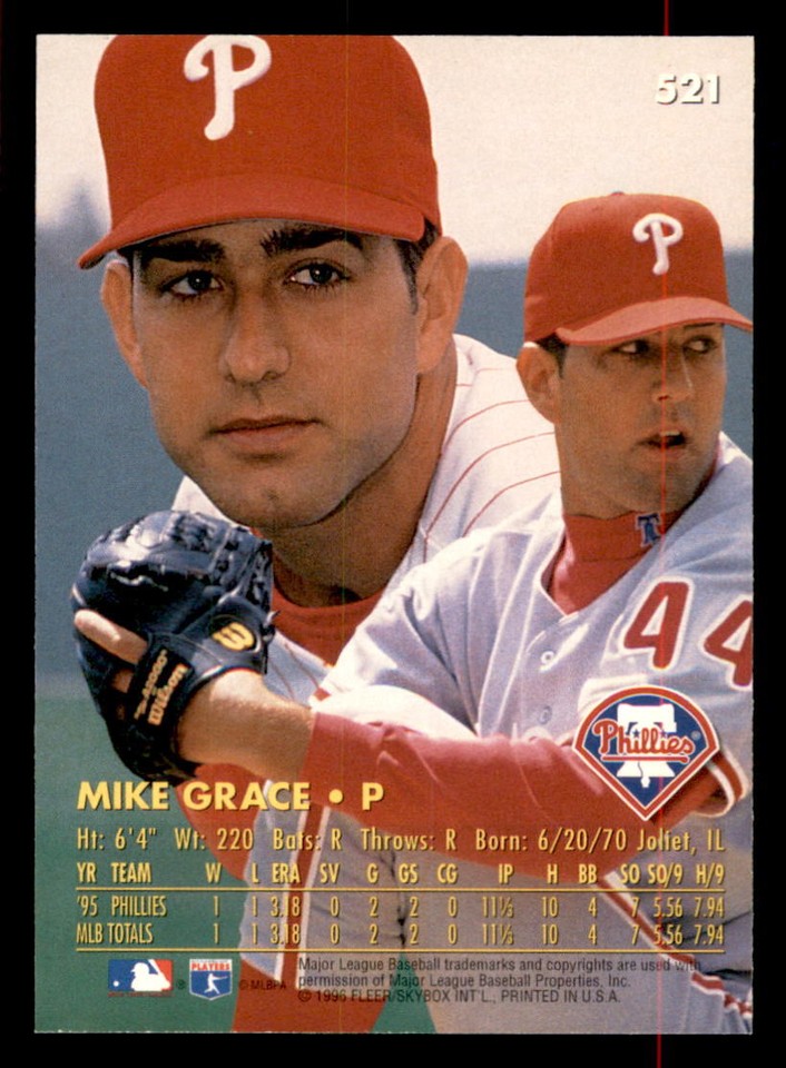 1996 Ultra #521 Mike Grace Philadelphia Phillies RC | eBay