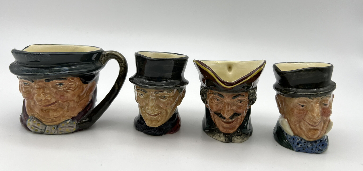 Vintage Lot of 4 Royal Doulton Miniature TOBY MUGS 2.25" | eBay