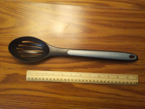 Calphalon 13 3/4" Black & Gray Nylon Plastic Cooking Serving Slotted ...