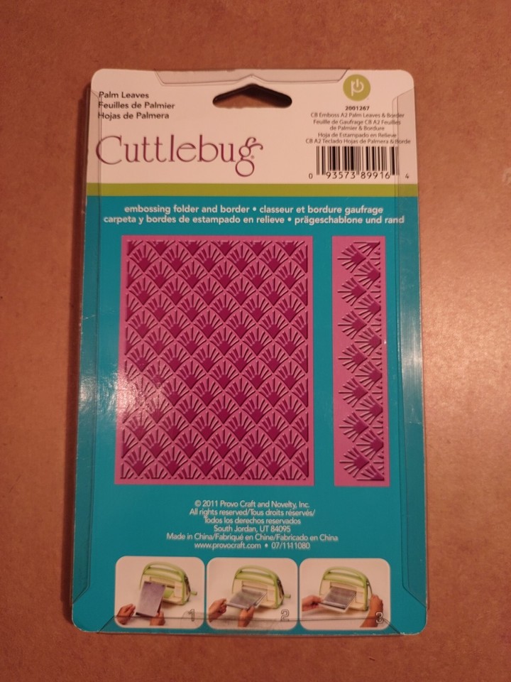 Cuddle Bug Embossing Folders Palm Leaves Includes Border Embossing ...