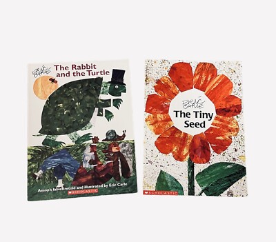 Eric Carle The Tiny Seed, The Rabbit and the Turtle Aesop’s Fables Lot ...