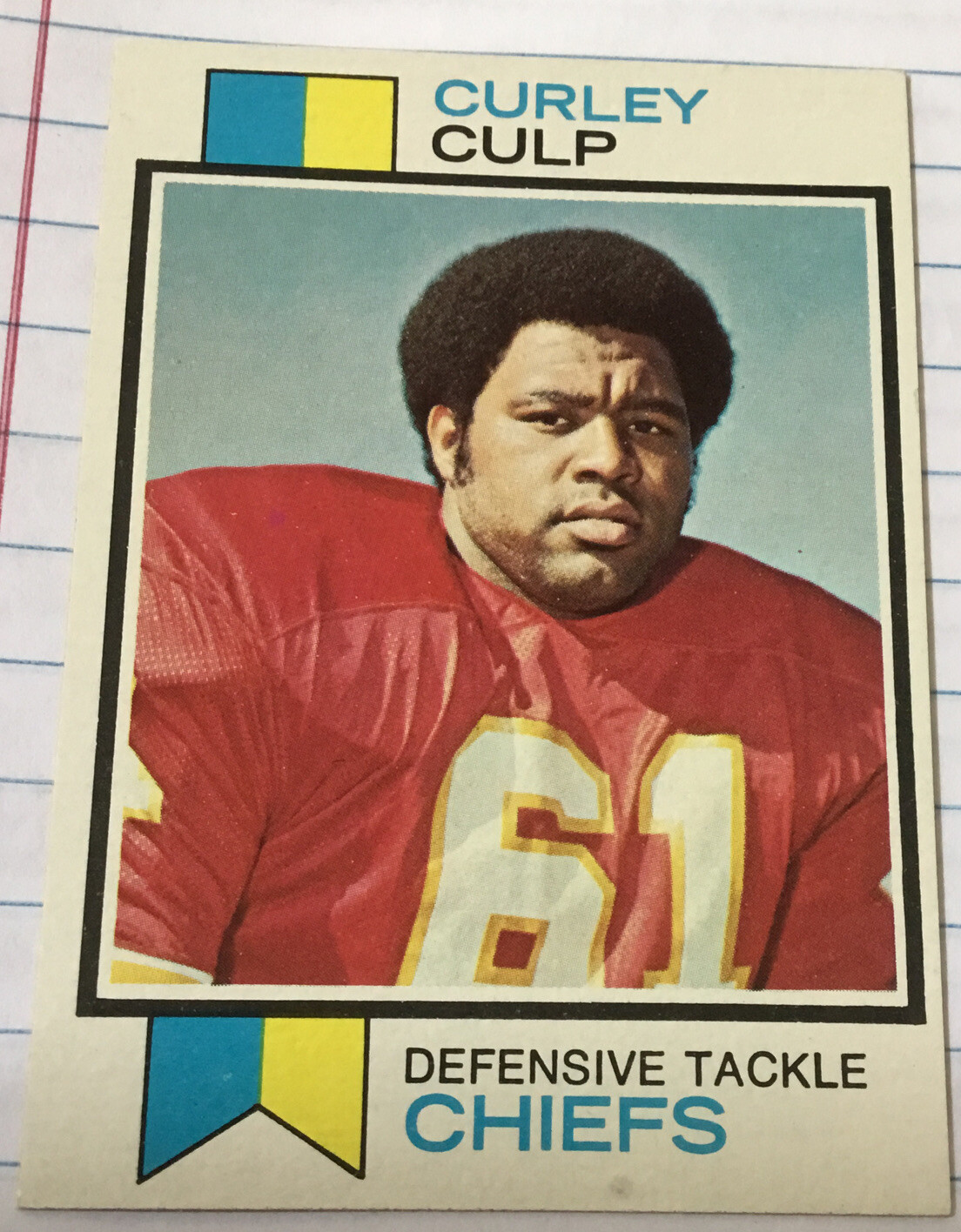 1973 TOPPS #167 CURLEY CULP Kansas City CHIEFS ROOKIE HOF Excellent ...