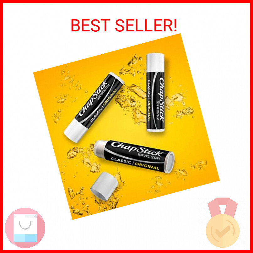 ChapStick Classic Original Lip Balm Tubes, Lip Care - 0.15 Oz (Pack of ...
