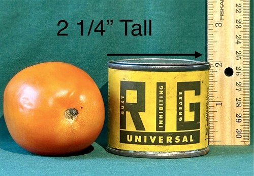 Rig Rust Inhibiting Grease Tin Can Empty Gun Cleaning Yellow Black 50's ...