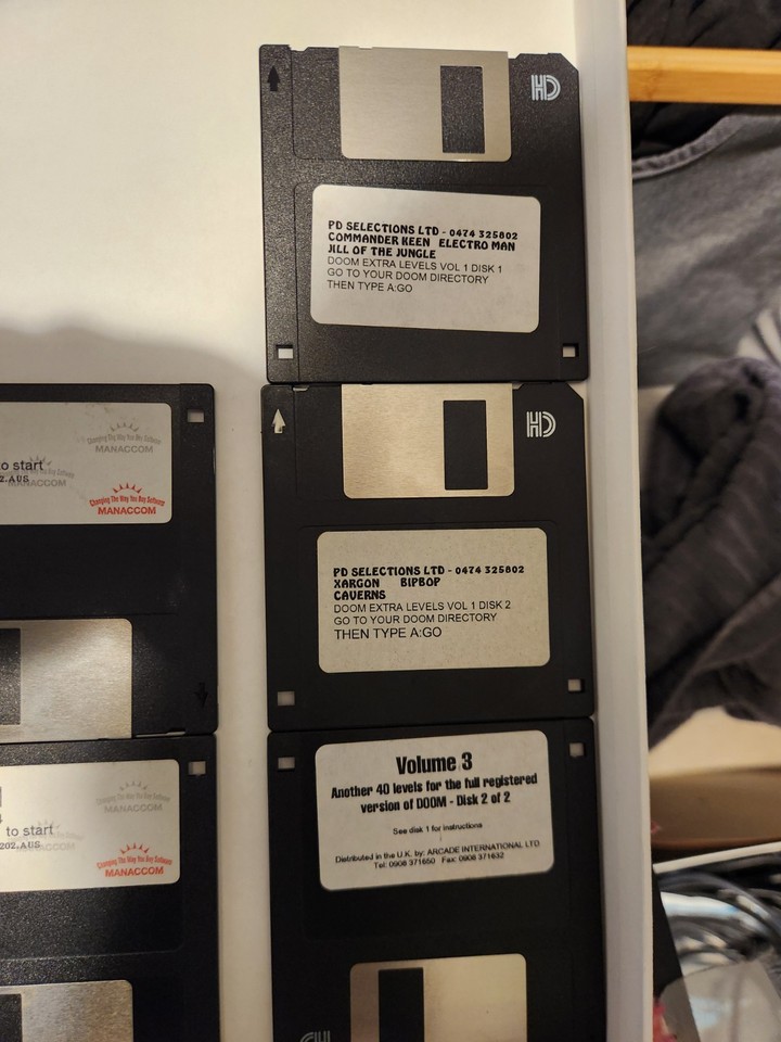 DOOM Big Box 1993 PC Game Registered 1.1 4 Disks, Manaccom Australia ...