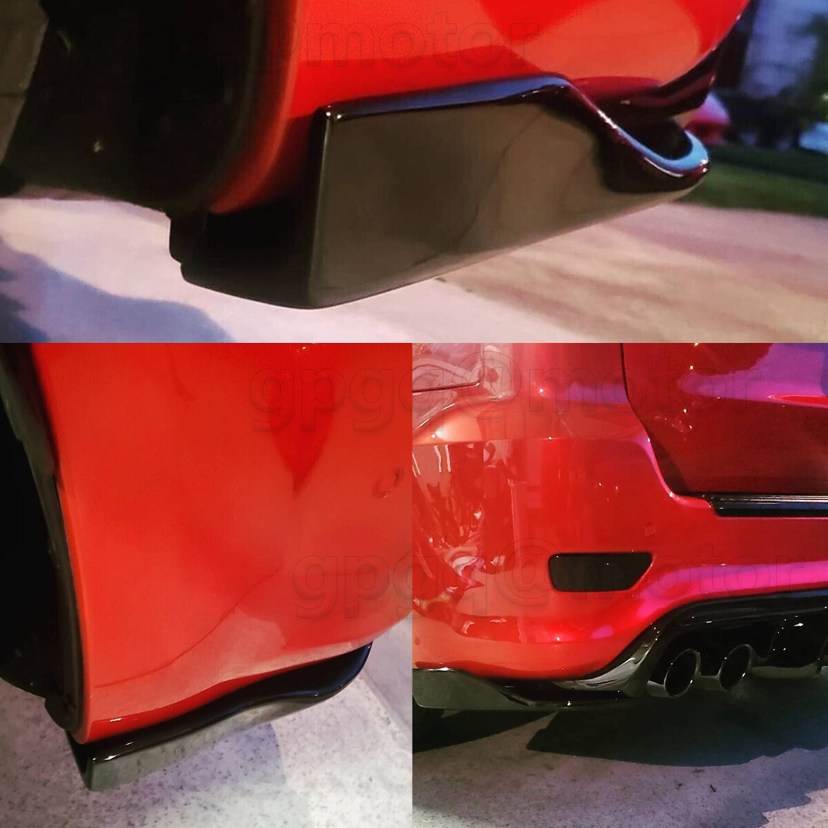 For Jeep Grand Cherokee SRT Gloss Black Rear Bumper Side Corner ...