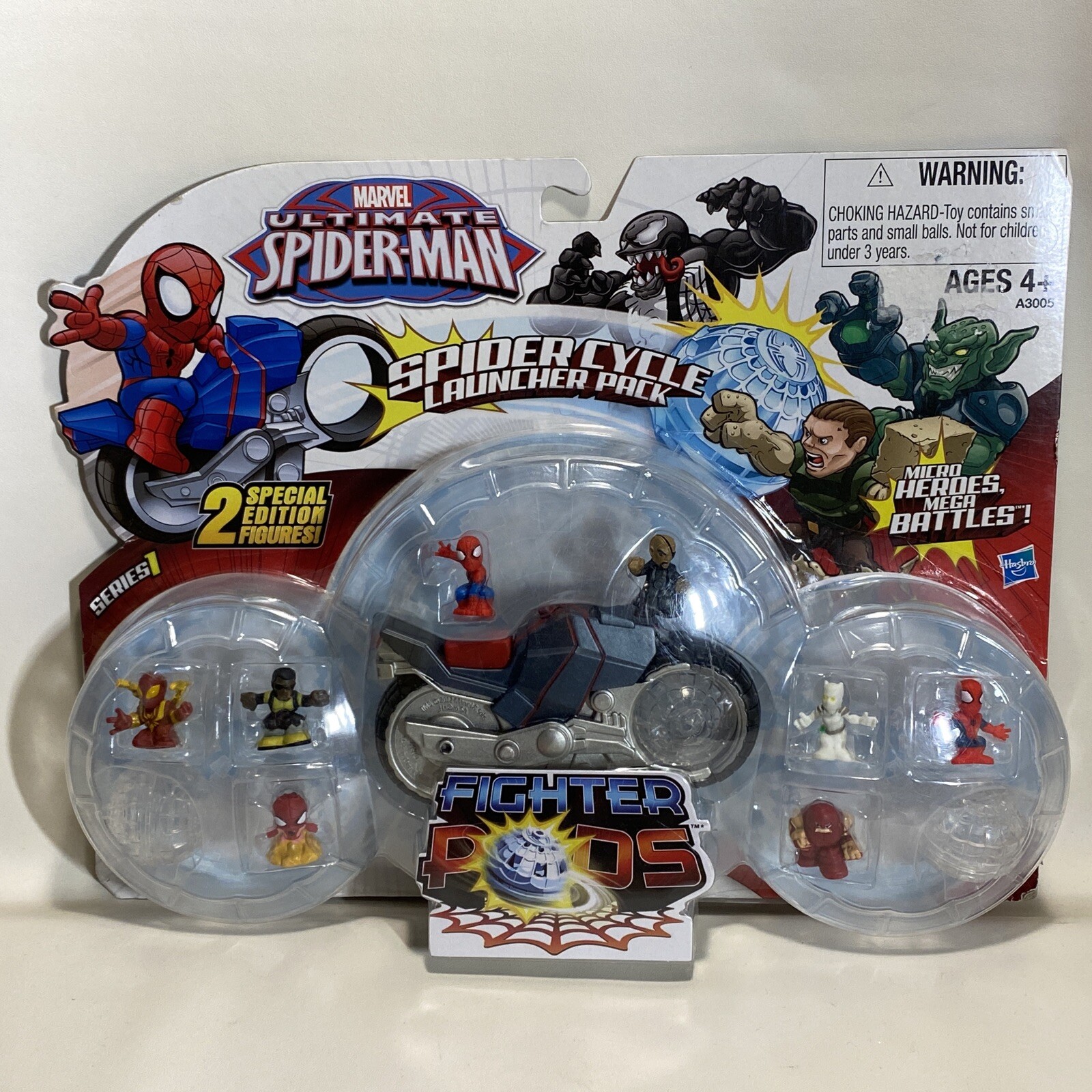 Marvel Ultimate Spider-Man Fighter Pods Spider Cycle Launcher Pack ...
