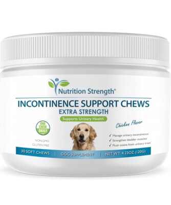 Nutrition Strength Dog Incontinence Support Chews - 30ct Chicken Flavor ...