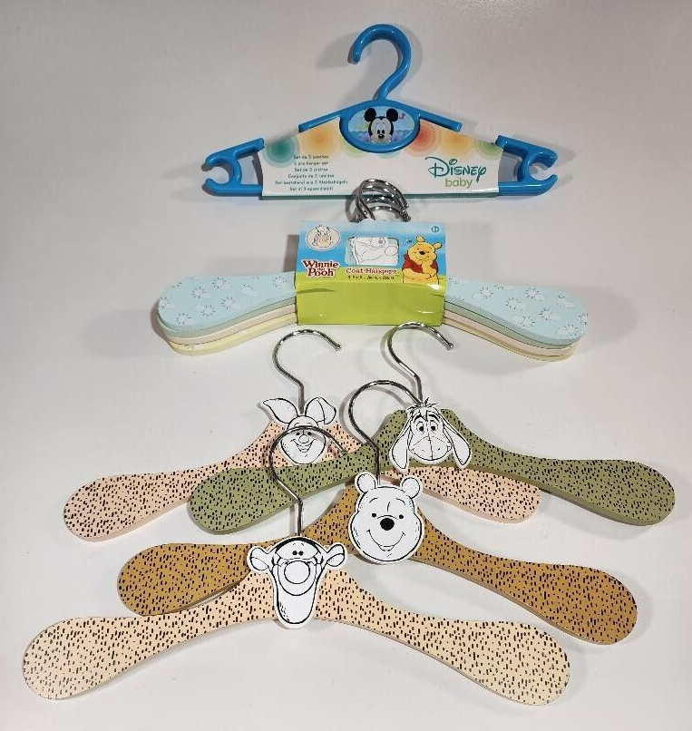 DISNEY WINNIE THE POOH & MICKEY MOUSE ASSORTED CLOTHES HANGERS | eBay