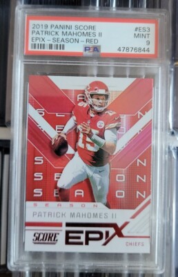 PATRICK MAHOMES 2019 SCORE EPIX SEASON RED #ES-3 PSA 9 KANSAS CITY ...