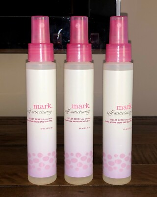Avon (Qty 3) MARK Self Sanctuary VIOLET BERRY Dry Oil Mist ~ 3.3 fl oz ...