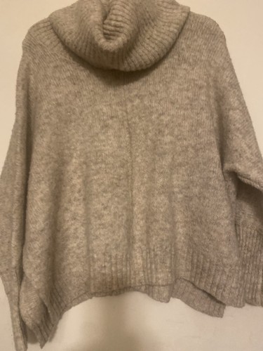 Ruby Moon WS Cotton Wool Chunky Cowl Neck Sweater Oversized Gray Cozy Comfy | eBay