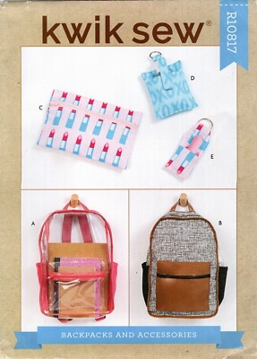 Kwik Sew R10817 Backpack w H20 Bottle Pocket, Lip Balm/Sanitizer ...