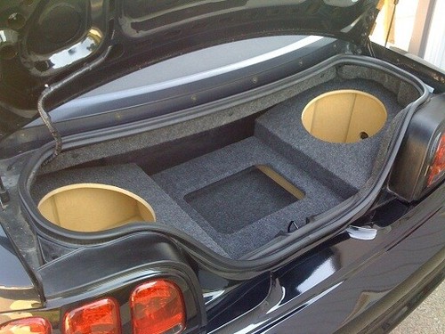 94-04 Mustang Convertible Custom Sub Box Subwoofer Enclosure & Amp Rack ...