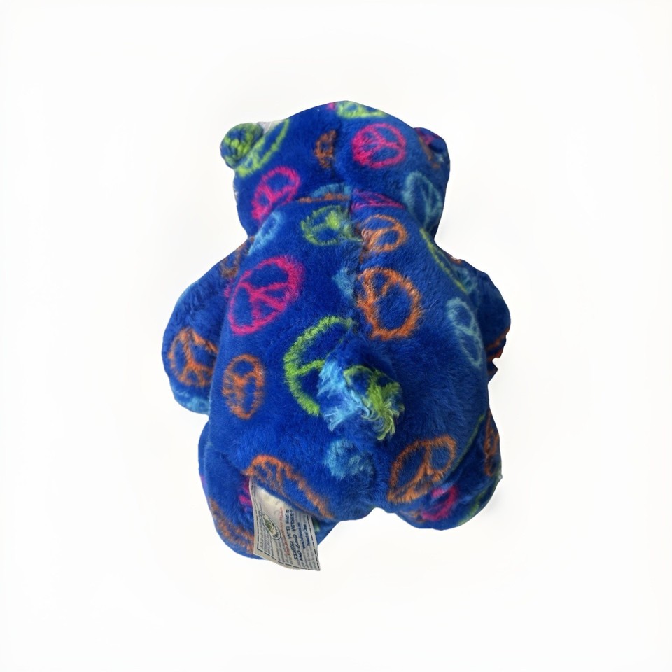 Build A Bear Puppy Dog 16" SOFT Dark Blue Peace Sign Bear, With ...