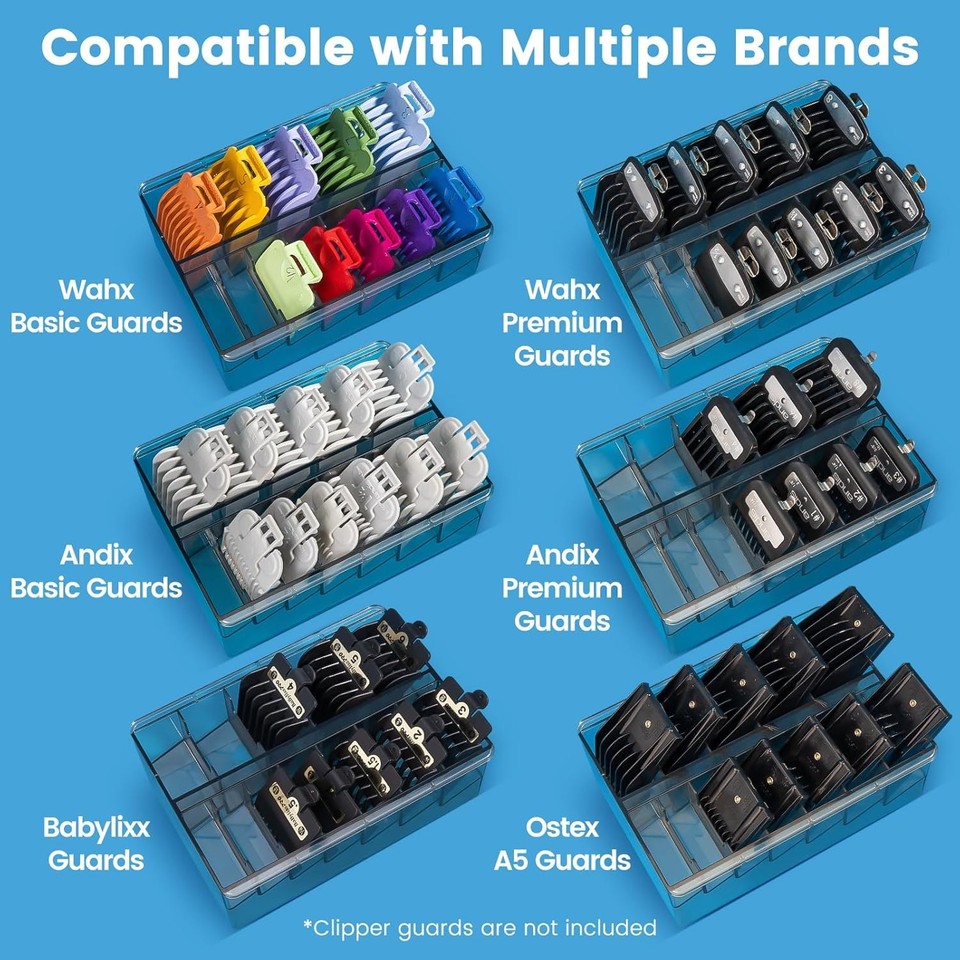 Clipper Guard Holder Organizer with 12 Slots, Sturdy PC Material ...