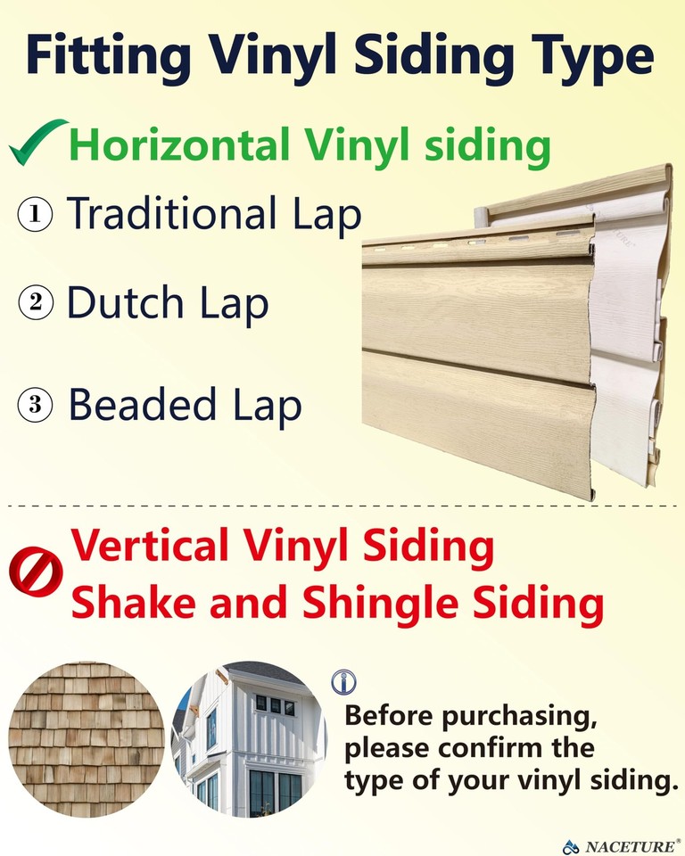 NACETURE Vinyl Siding Hooks 20 Pack Heavy Duty Siding Clips Vinyl ...