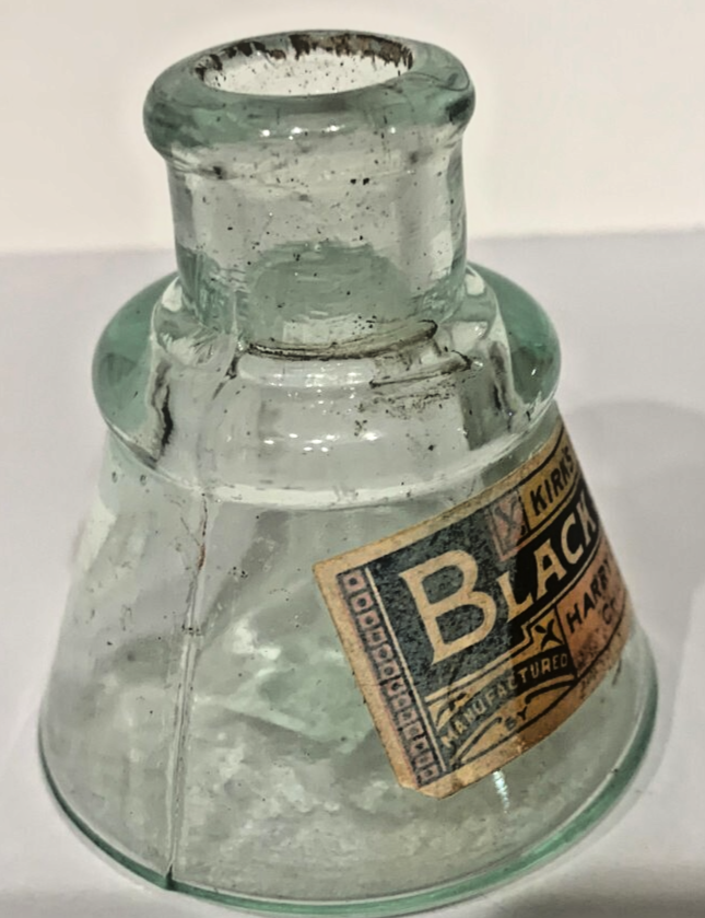 Old Rare labeled Antique Kirk's Black Ink, Chicago. Ill. Cone ink ...
