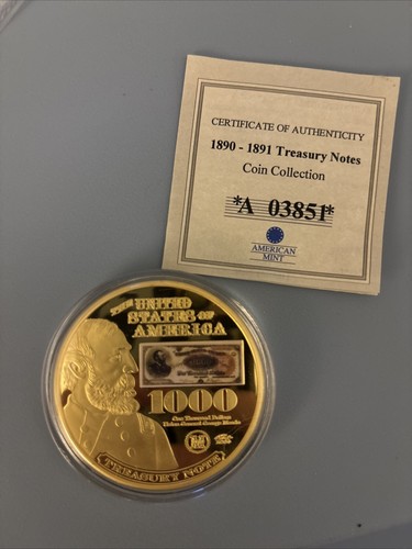 American Mint 1890 $1,000 Treasury Note Commemorative Coin | eBay