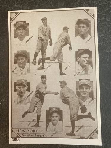 New York Yankees Bill Dickey Red Ruffing Pennock 1930 Baseball SH88 ...