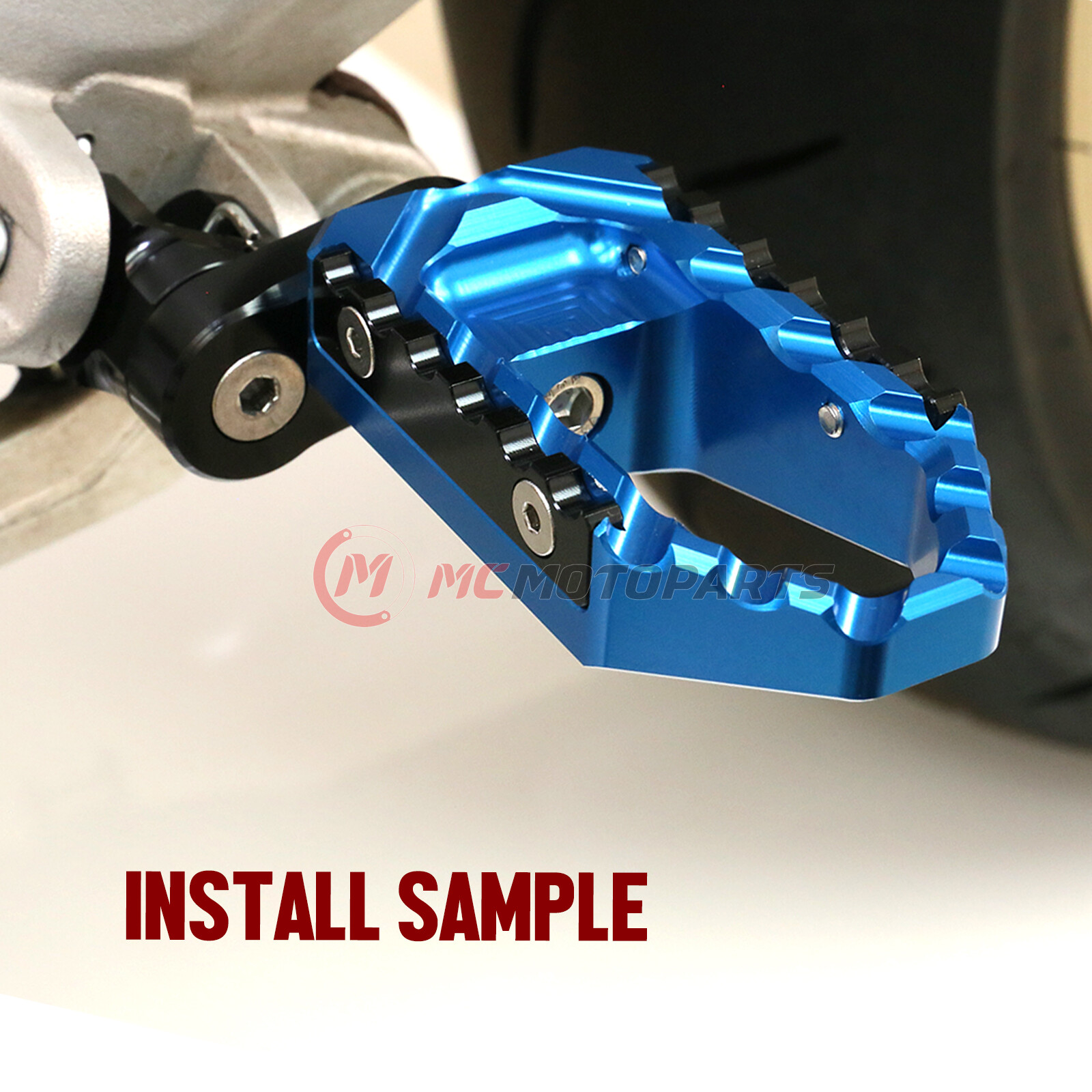 Blue TOUR Front 25mm Lowering Foot Pegs For VFR1200F 10 11 12 13 14 15 ...