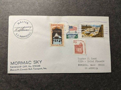 Ship SS MORMACSKY, MOORE-McCORMACK Lines Naval Cover Signed | eBay