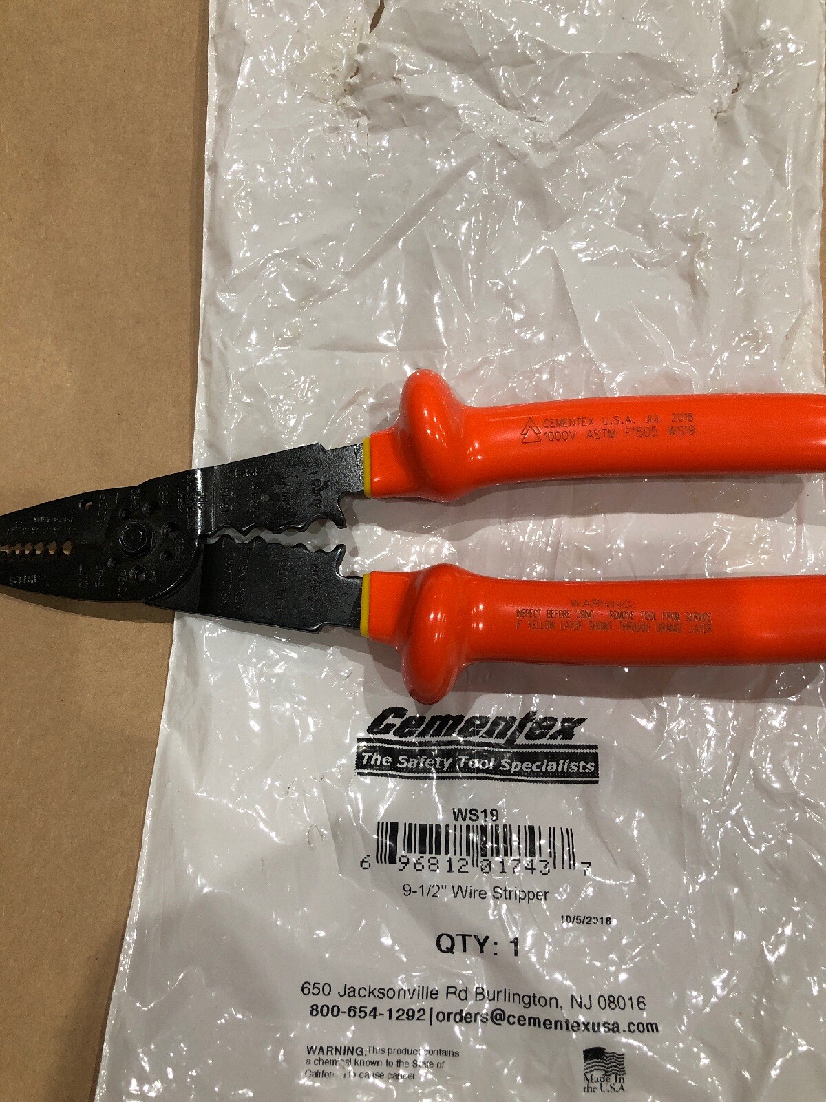 Cementex WS19 Insulated Ratcheting Cable Cutters 1000V ASTM F1505 USA ...