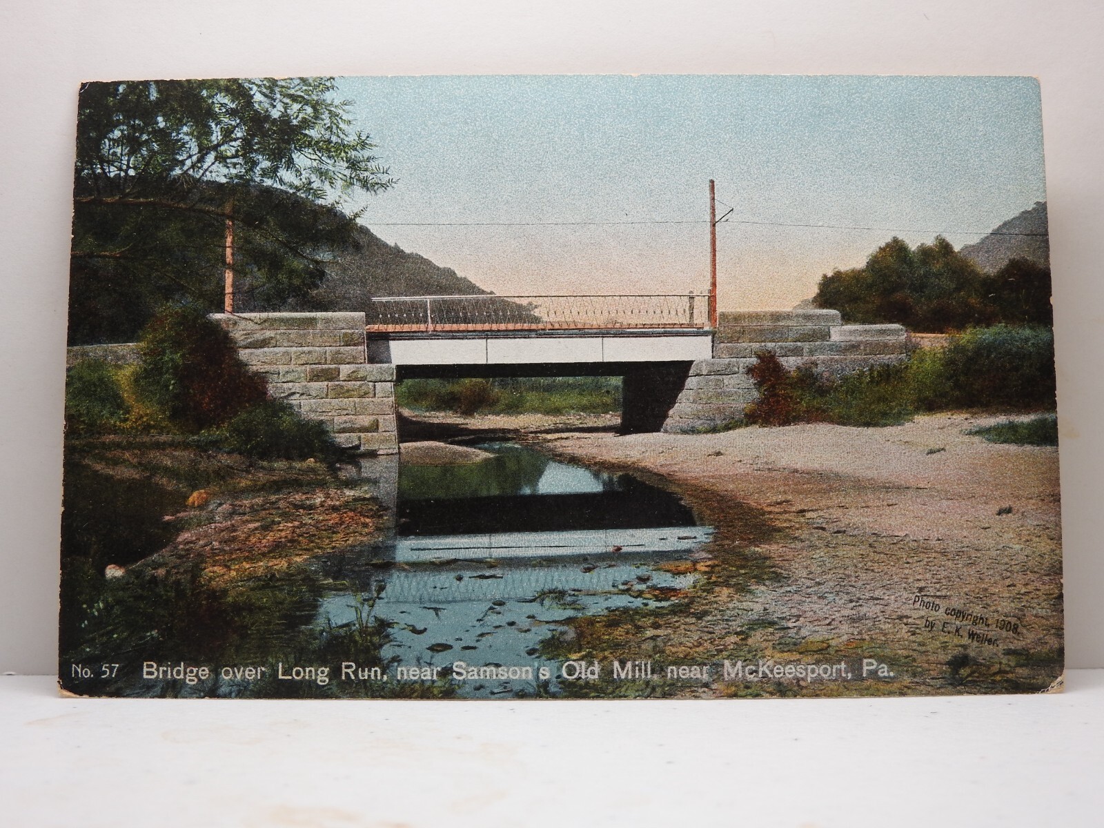 Long Run Bridge Samson's Old Mill McKeesport PA Lithograph Postcard ...