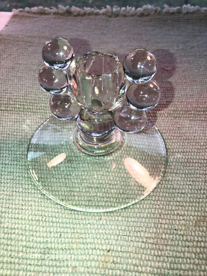 Vintage Crystal Candlewick Candlestick Mint | eBay