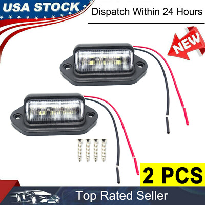 2 Pack Universal 6 LED License Plate Tag Lights Lamps for Truck SUV ...