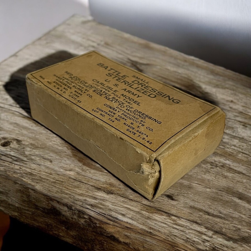 Original WW2 (1942) US Army Battle Dressing Sterilized Carlisle | eBay