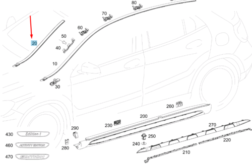 Original MERCEDES BBDC X156 Waßerabweiser 1566901800 | eBay