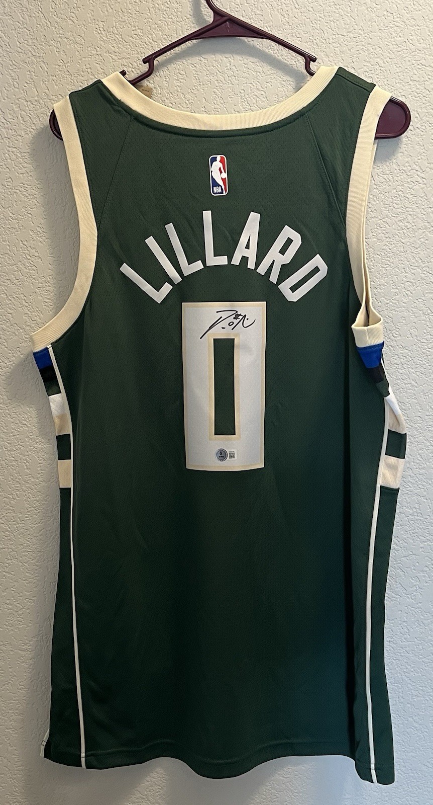 Damian Lillard Milwaukee Bucks Signed Autographed Nike Jersey Beckett ...