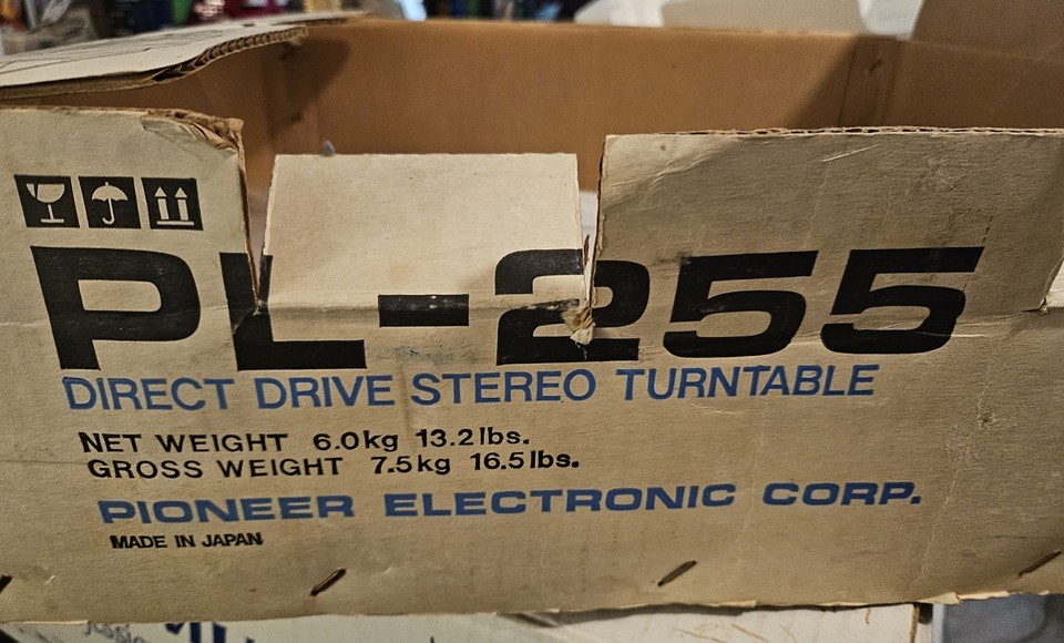 Pioneer PL-255 Turntable Direct Drive Full Auto Works Vintage Made In ...