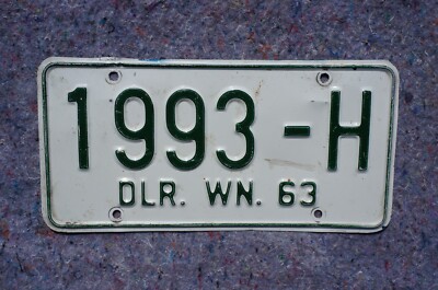 1963 Washington License Plate Dealer # 1993 - H | eBay