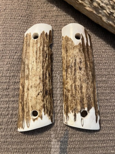1911 Magwell Grips-Elk Antler, Stag, A Grade-Standard Full Size-Hand ...
