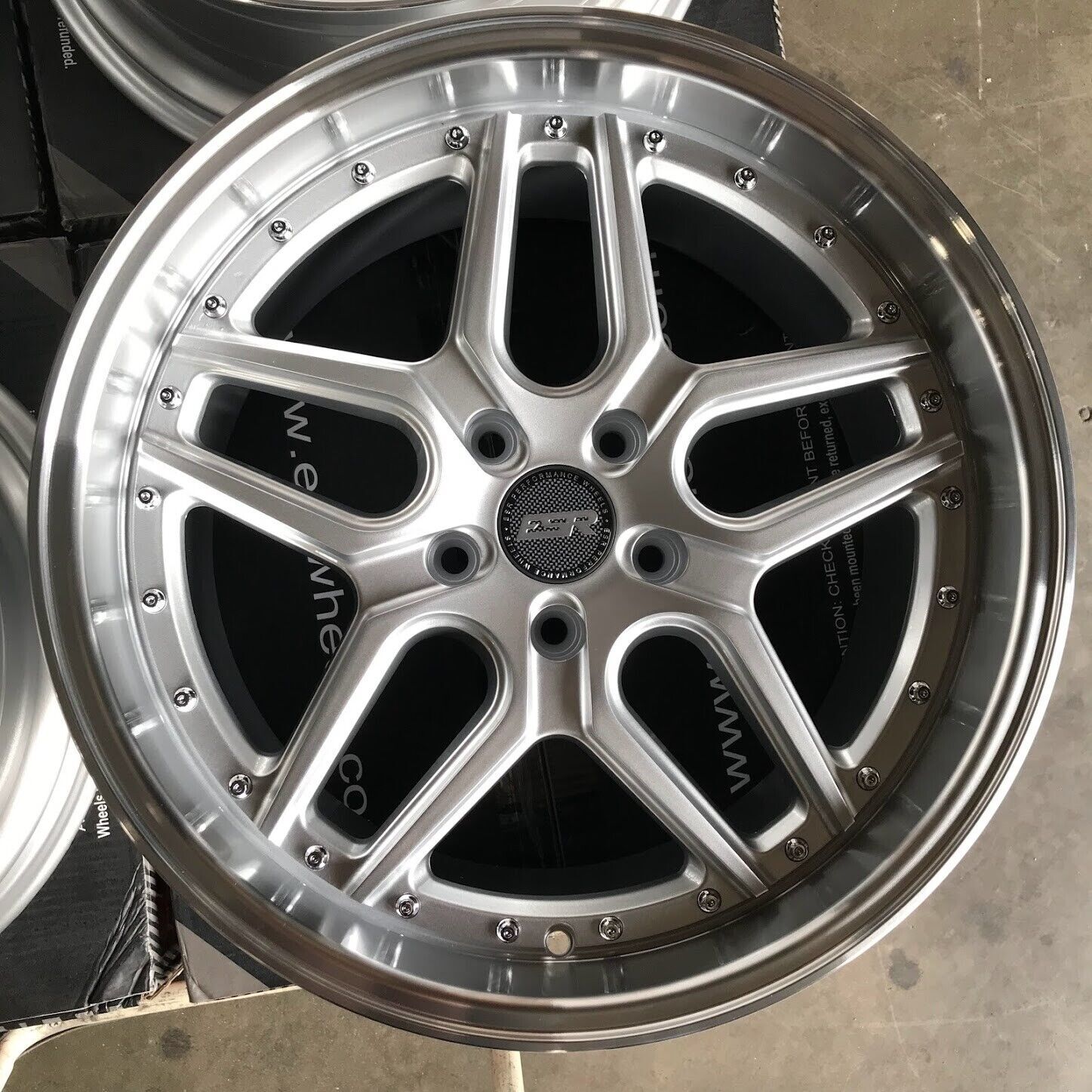 ESR CS15 Wheels 18x9.5 +35 5x114.3 Silver Machined 18 Inch Deep Dish ...