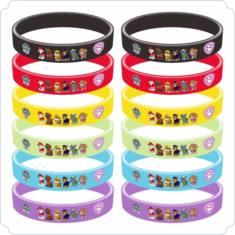 12PC Paw Patrol Wristbands Bracelets Birthday Party Favours Lolly Bag ...