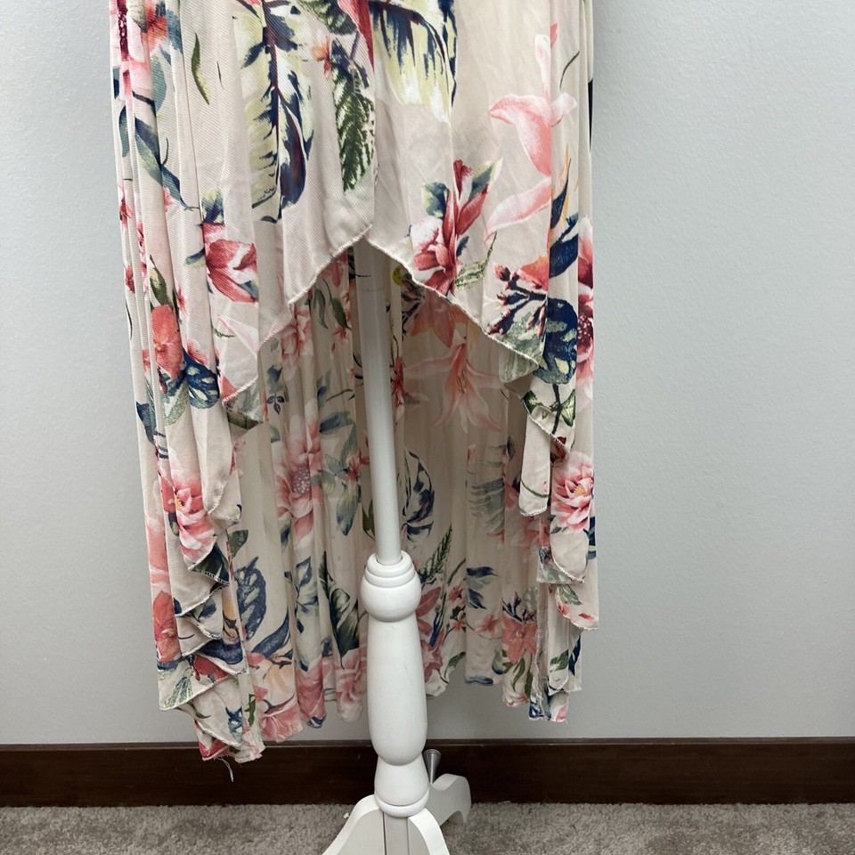 L.I.F.E. Love Is For Eternity Floral Duster Cover Up Maxi Women's Size ...