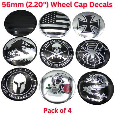 2.20" (56mm) Wheel Center Cap Decal Emblem Stickers – 1 SET | eBay